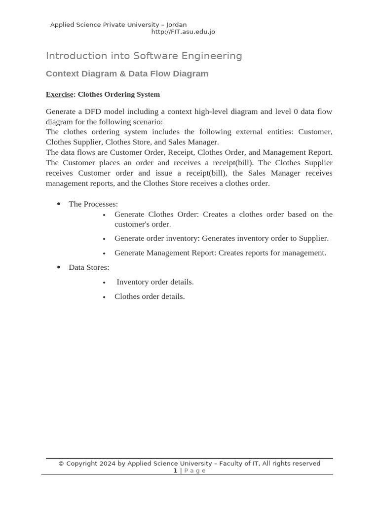 Exercise 3 - Context DFD - Model Answer | PDF
