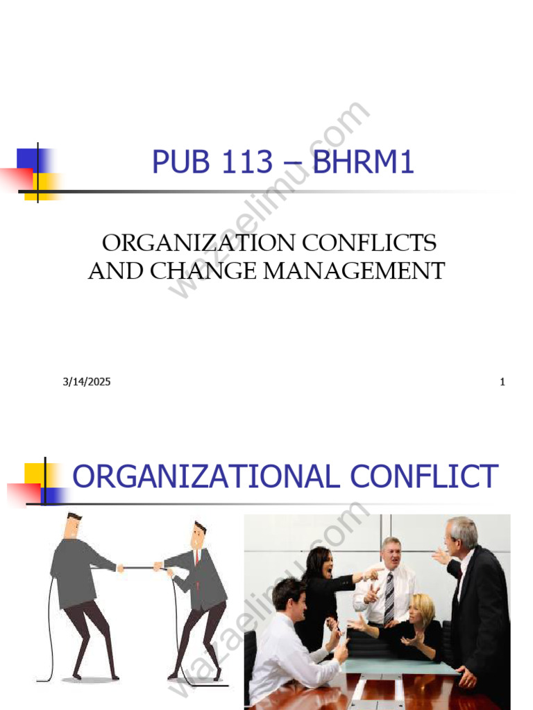 Organizational Conflicts & Change Management | PDF | Social Psychology ...