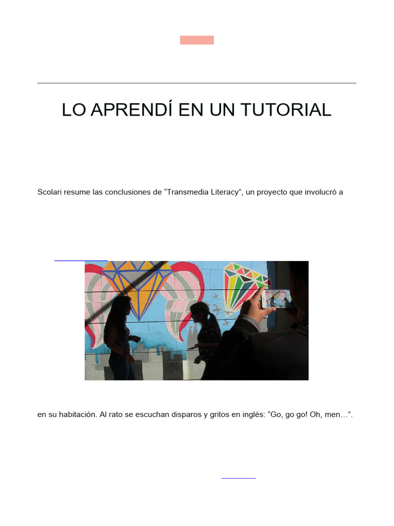 Lo Aprendí en Un Tutorial | PDF | Aprendizaje | Enseñando