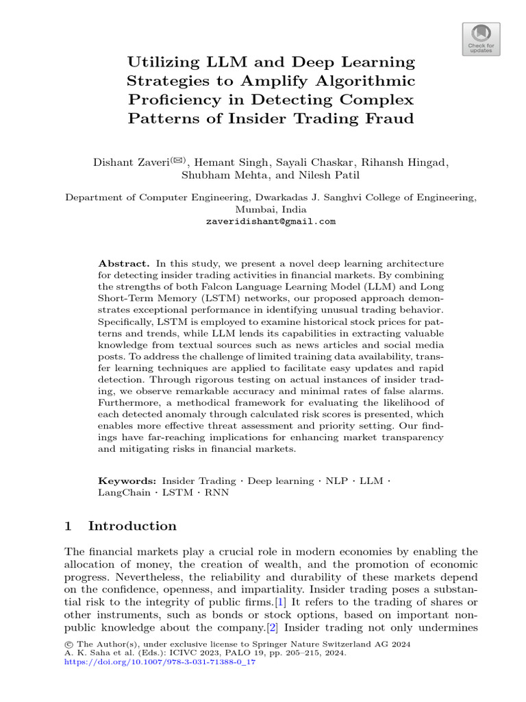 Zaveri Et Al. - 2024 - Utilizing LLM and Deep Learning Strategies To Amplify Algorithmic ...