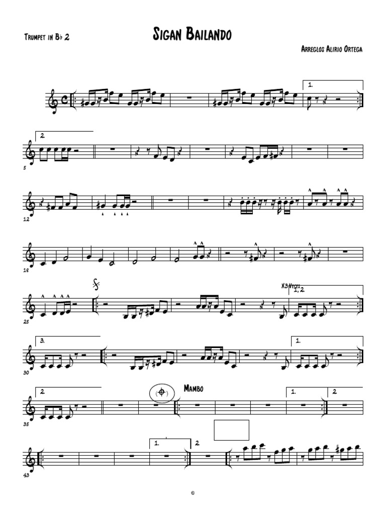 Sigan Bailando - Trumpet in BB 2 | PDF