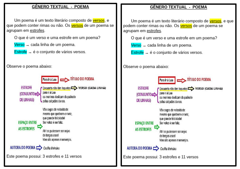 Gênero Textual - Poema Matéria | PDF