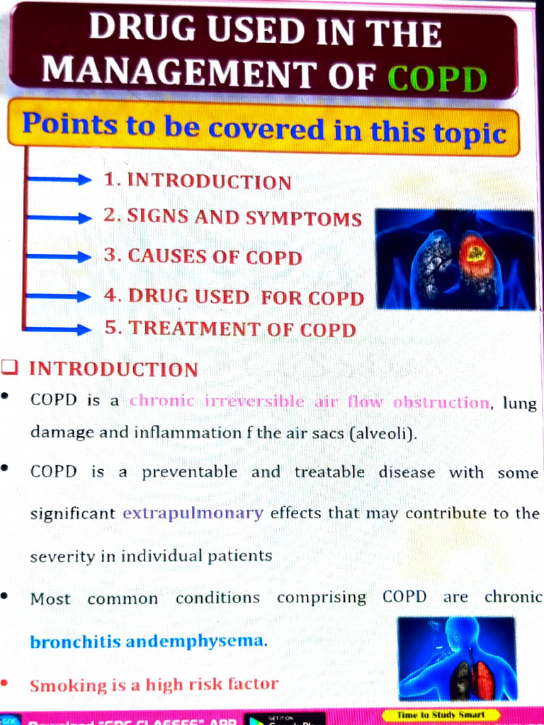 Pharmacology 3 Unit 1 Copd Drugs | PDF | Chronic Obstructive Pulmonary ...
