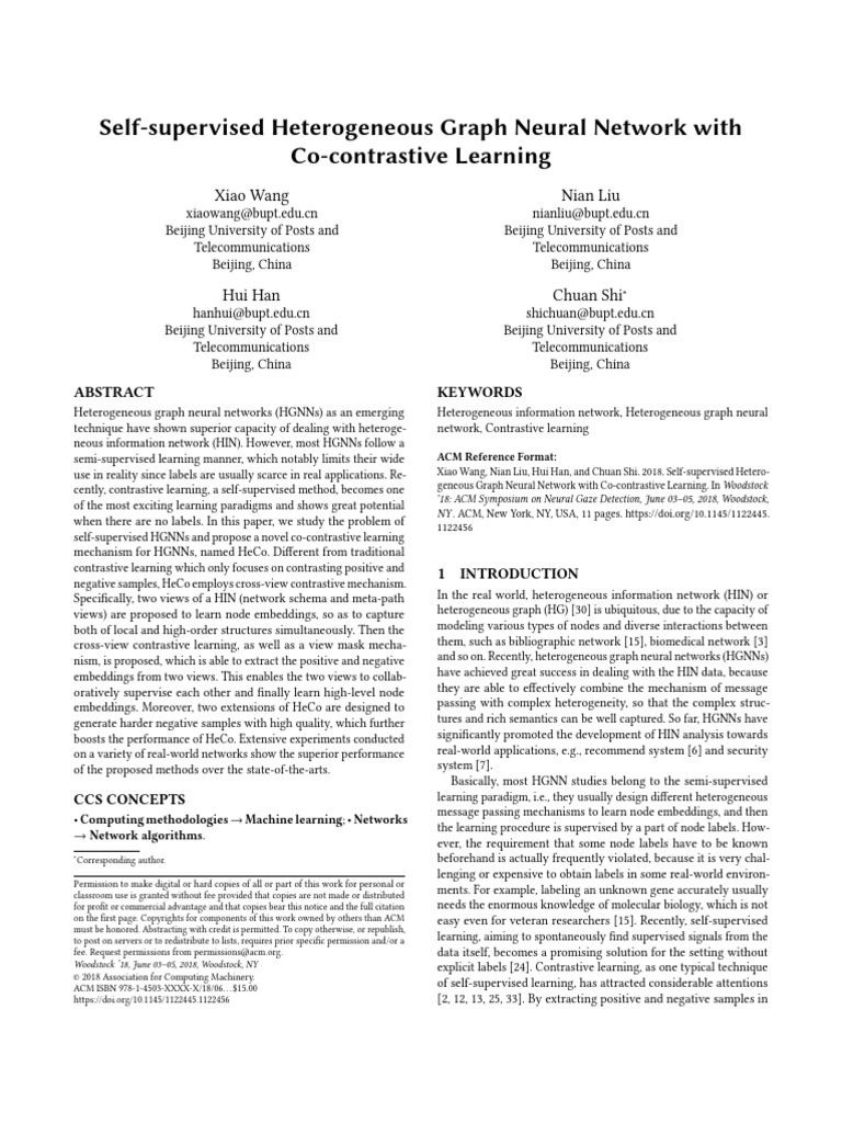 Wang et al. - 2021 - Self-supervised Heterogeneous Graph Neural Network with Co-contrastive ...
