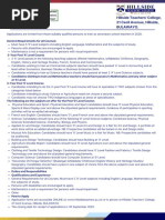 Madziwa Teachers College 2025 Intake Details | PDF