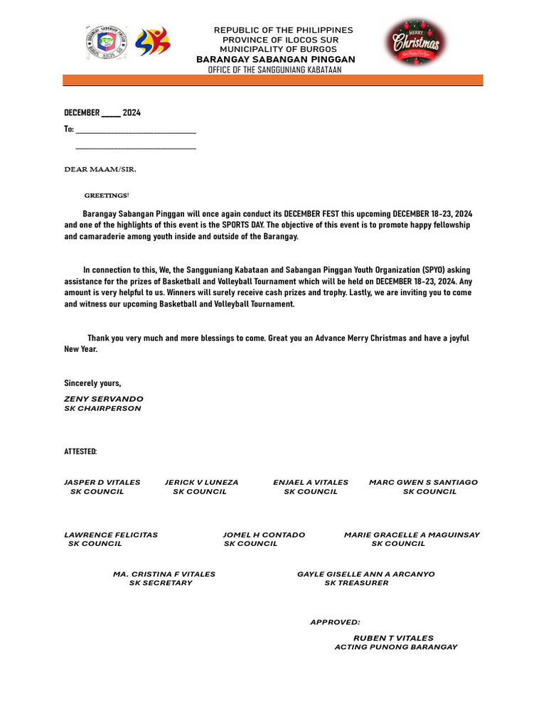 Solicitation Letter | PDF