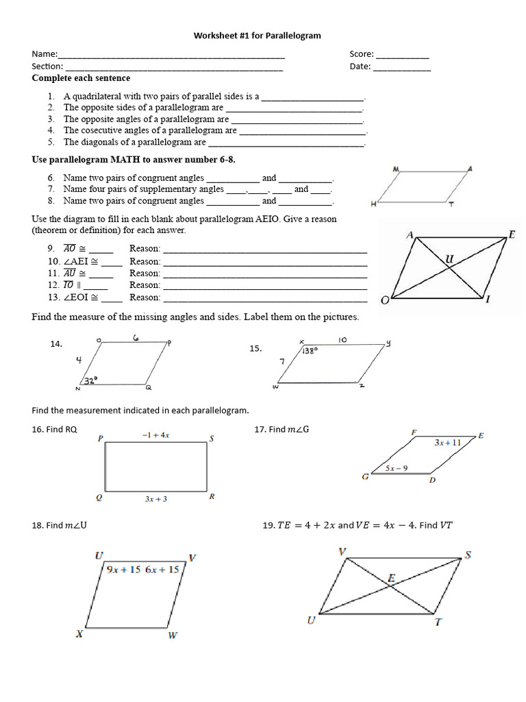 Q3-Properties of Parallelogram | PDF