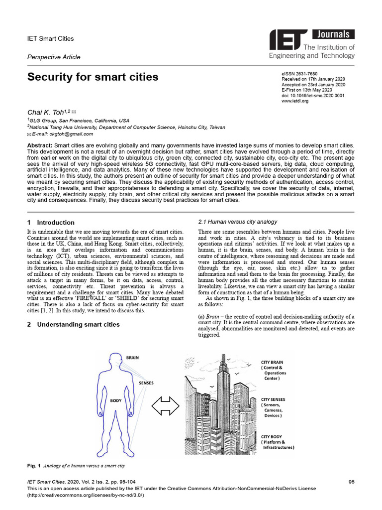 Securing Smart City Architectures | PDF | Computer Security | Security
