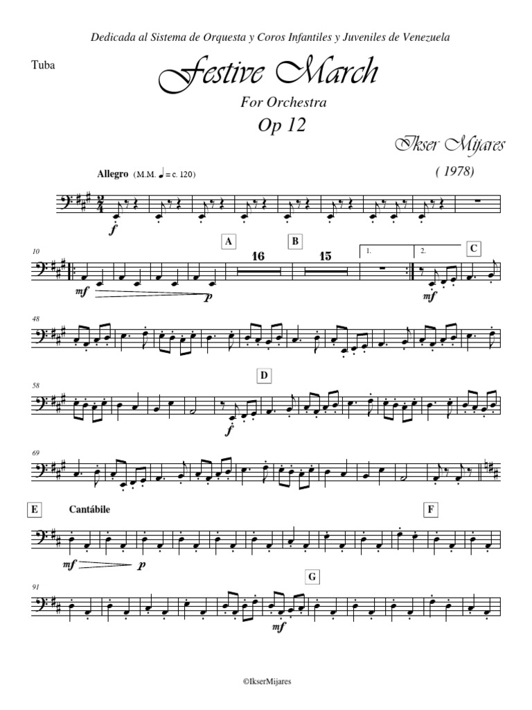 Festive March - Tuba - Mus | PDF