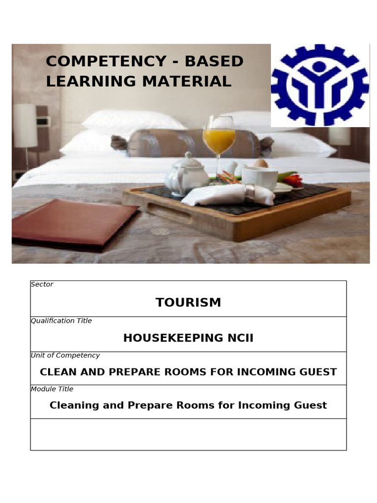 CBLM-HSK 2 (Clean and Prepare Rooms for incoming Guests) | PDF | Housekeeping