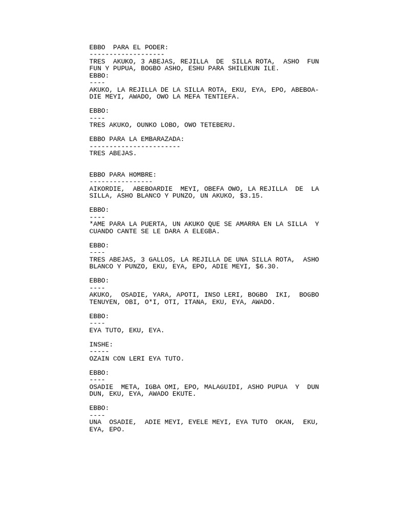 Ebbo Ika Odi | PDF