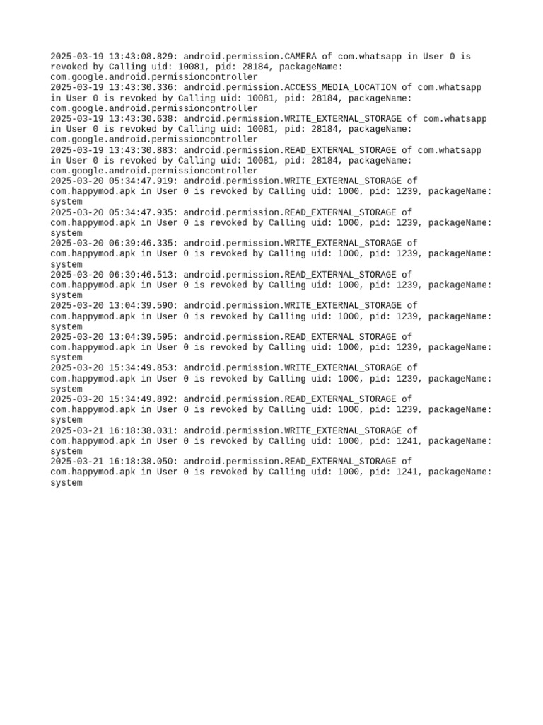 Perm Debug Info | PDF