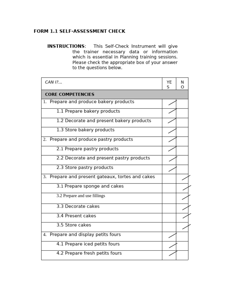 SWBL Determining Trainees Training Requirements | PDF | Cakes | Desserts