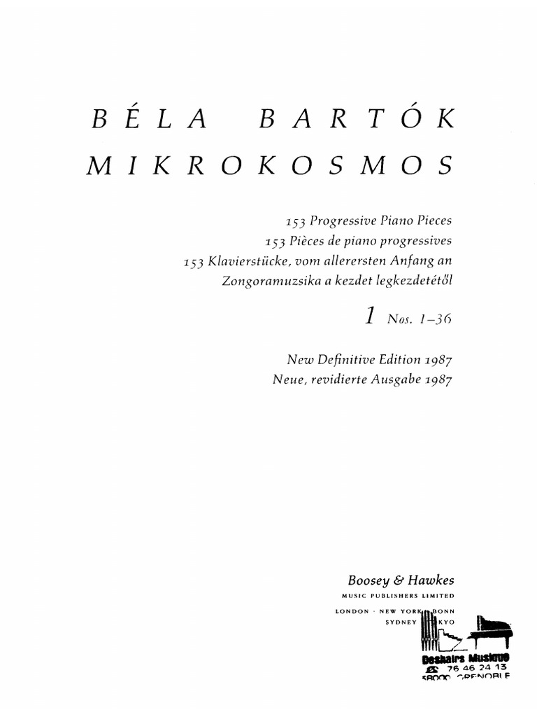 Microcosmos Bartok | PDF
