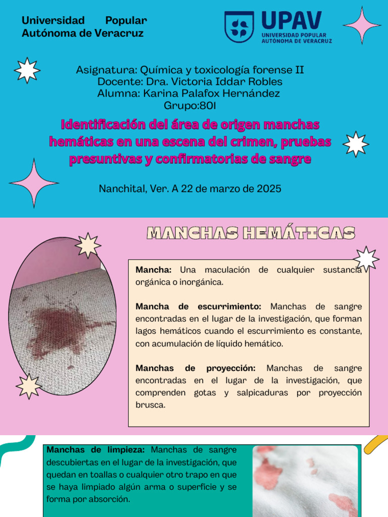 Manchas hemáticas | PDF | Fluorescencia | Sangre