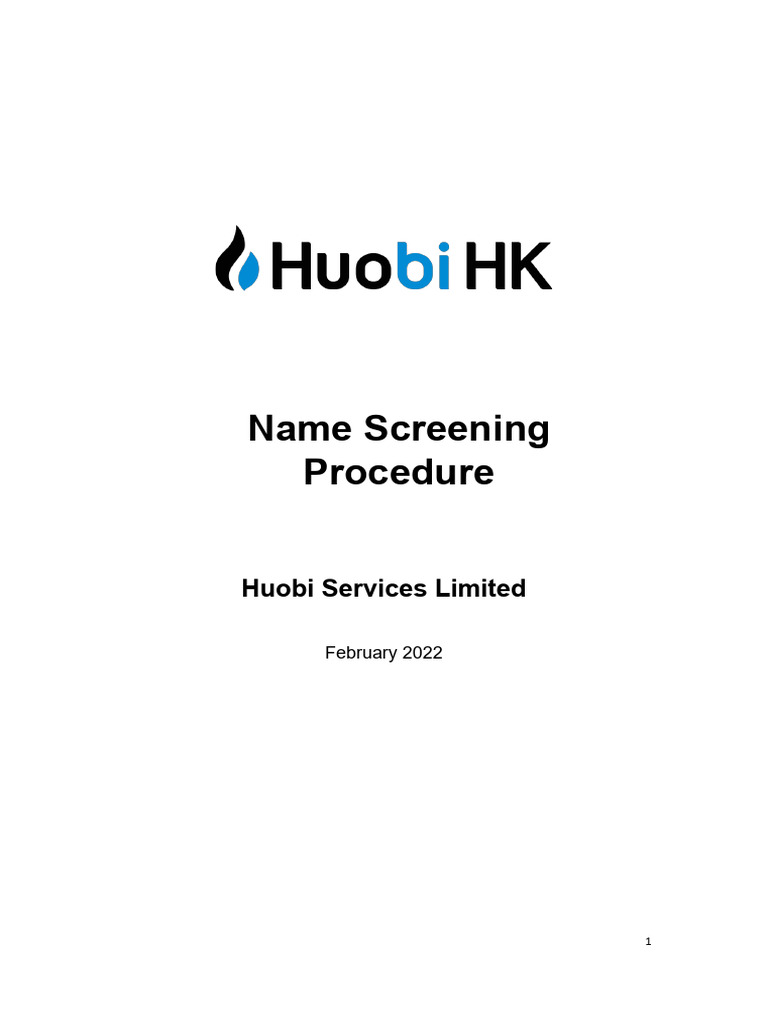 Name Screening Procedure Overview | PDF | Business