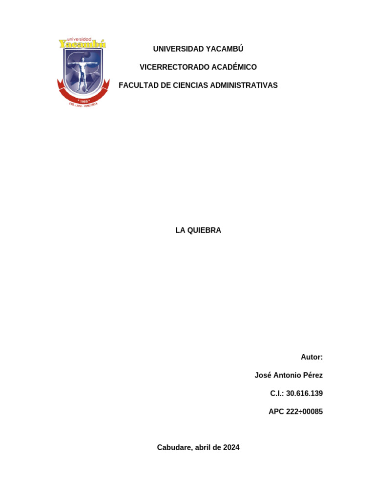 Características y Tipos de Quiebra | PDF | Bancarrota | Deuda