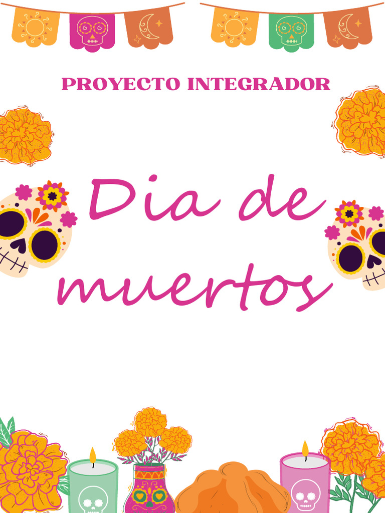 Documentos A4 Calaverita literaria dia de muertos rosa y naranja | PDF