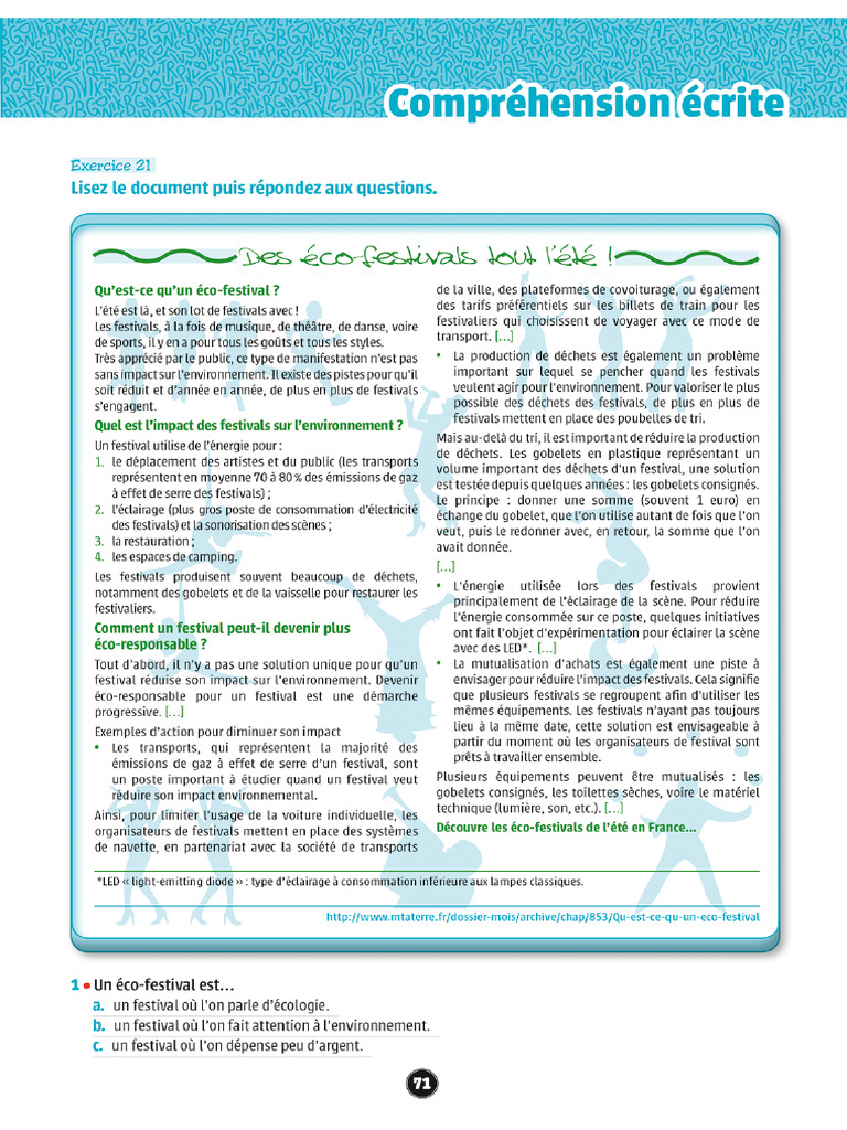 DELF B1 - CE - Texte 3 | PDF