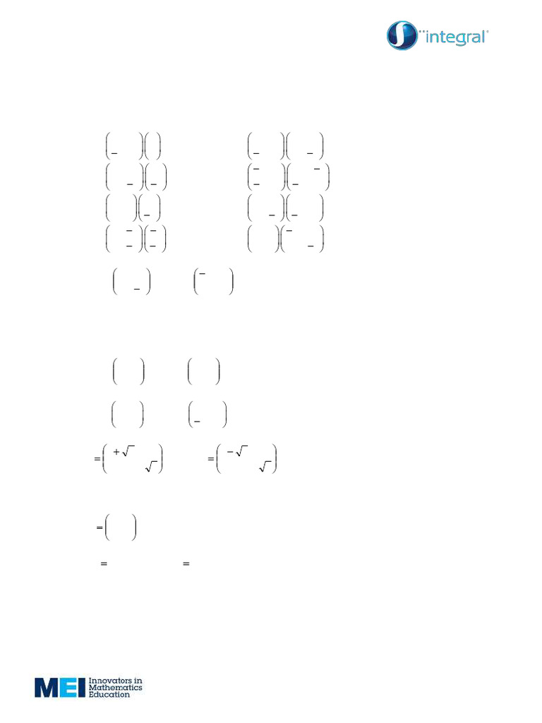 Further Maths Week 1 Questions and Answers FINAL | PDF | Linear Algebra ...