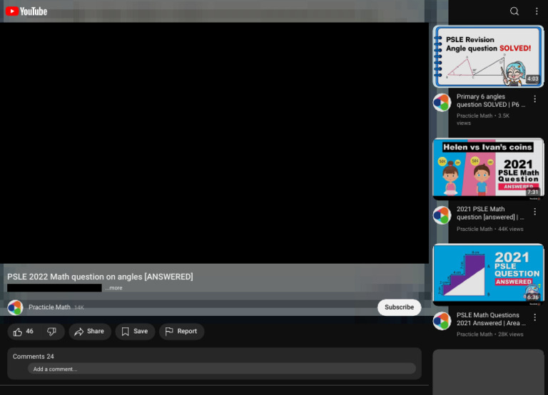 PSLE 2022 Math Question On Angles (ANSWERED) - YouTube | PDF