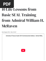 Admiral McRaven "Make Your Bed" Speech | PDF | United States Navy Sea Ls