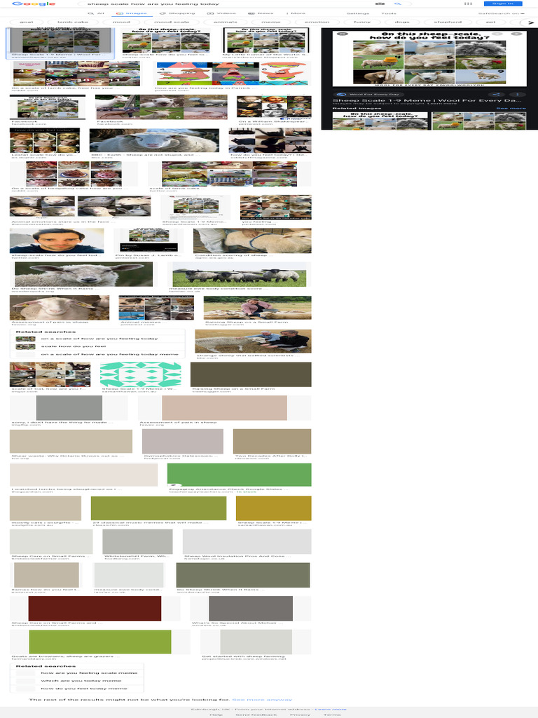 Sheep Scale How Are You Feeling Today - Google Search | PDF | Sheep ...