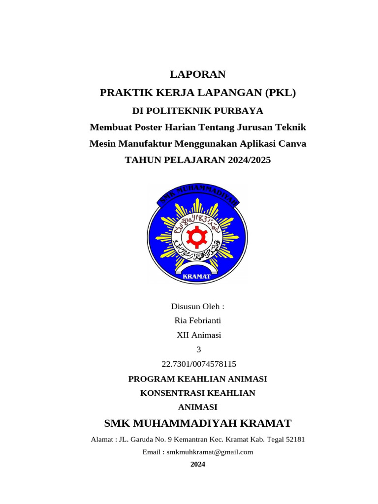 PKL Teknik Mesin: Poster Canva 2024 | PDF