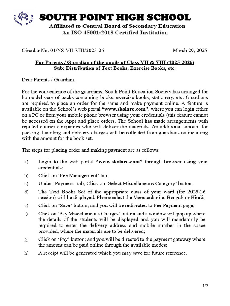 Notice - Distribution of Text Books Note Books Etc - 29.03.2025 ...