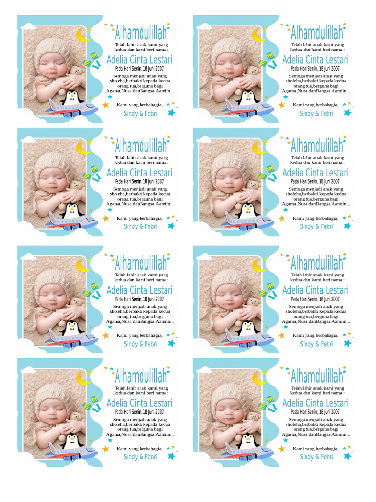 Kartu Ucapan Adel 2 | PDF