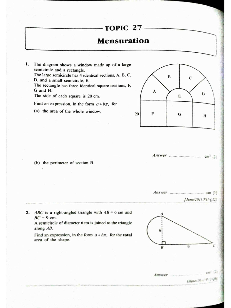 MENSURATION 1. | PDF