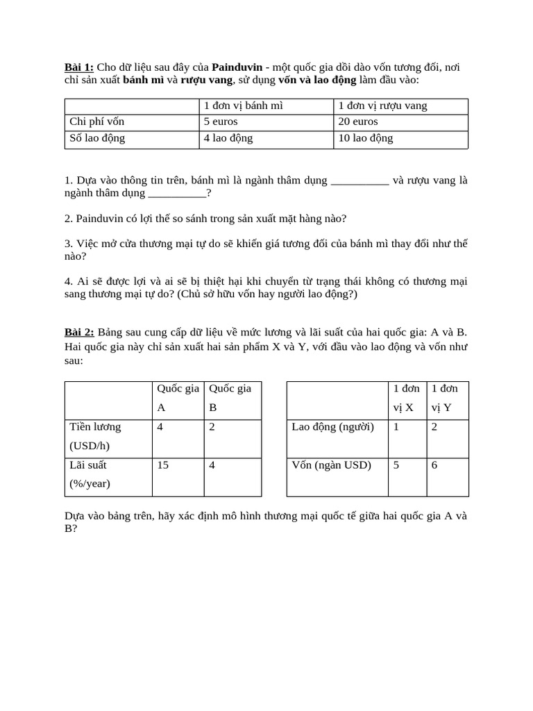 Bài tập chương 3_SV | PDF