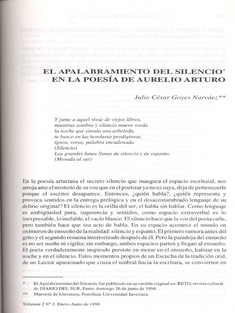 Aurelio Arturo | PDF