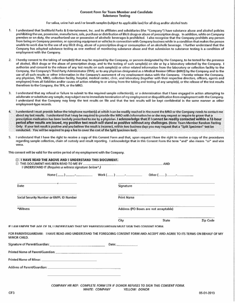 Minor Consent Form | PDF