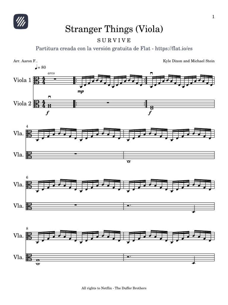 Stranger Things (Viola) | PDF