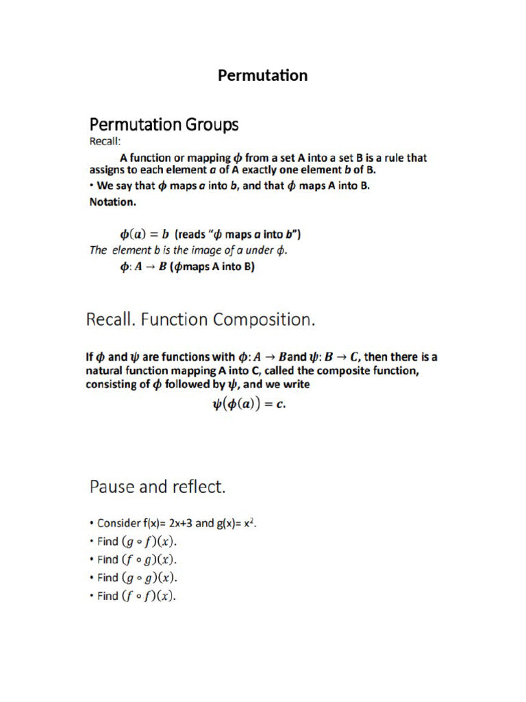 Permutation | PDF