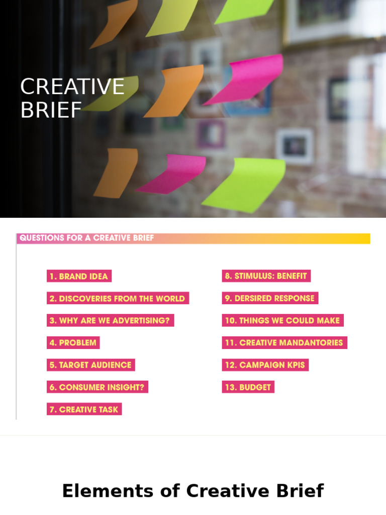 Essential Elements of a Creative Brief | PDF