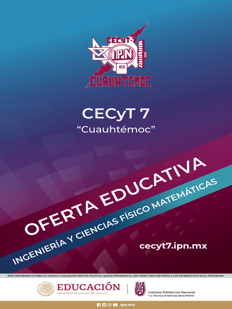 Oferta Educativa CECyT 7 Cuauhtémoc | PDF | Ingeniería | Ingeniería ...