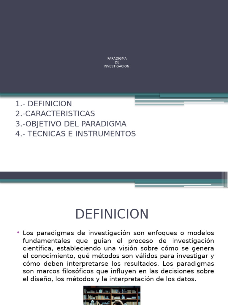 Paradigmas de Investigación: Definición y Métodos | PDF