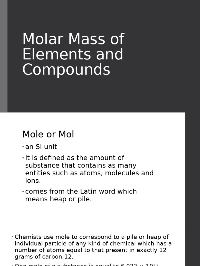 Calculating Molar Mass and Moles | PDF | Mole (Unit) | Chemistry
