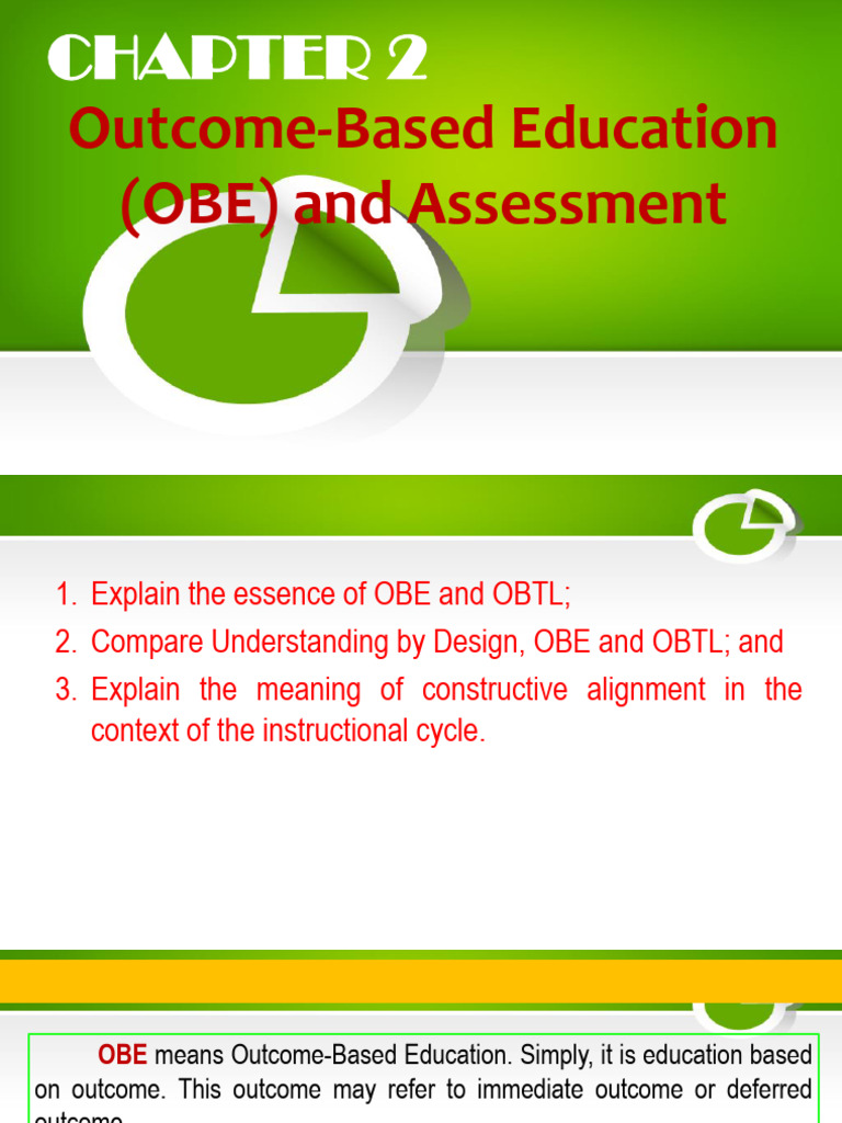 Lesson 3 Outcome Based Education OBE and Assessment | PDF | Educational ...