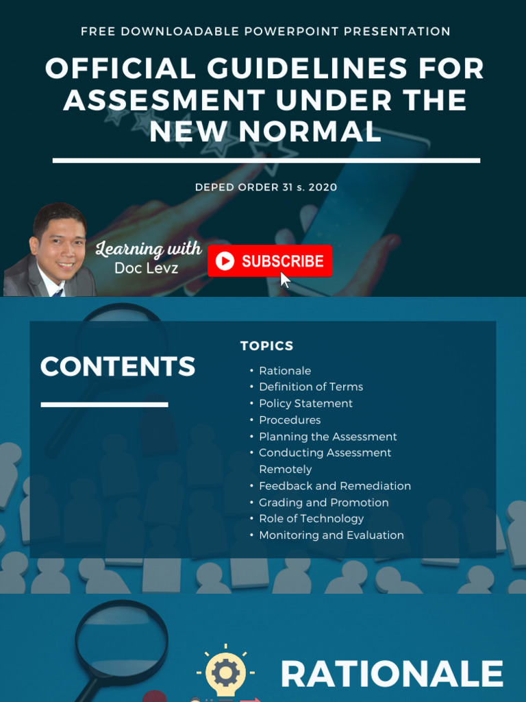 Lesson 1 Assessment Guidelines Under The New Normal Powerpoint ...