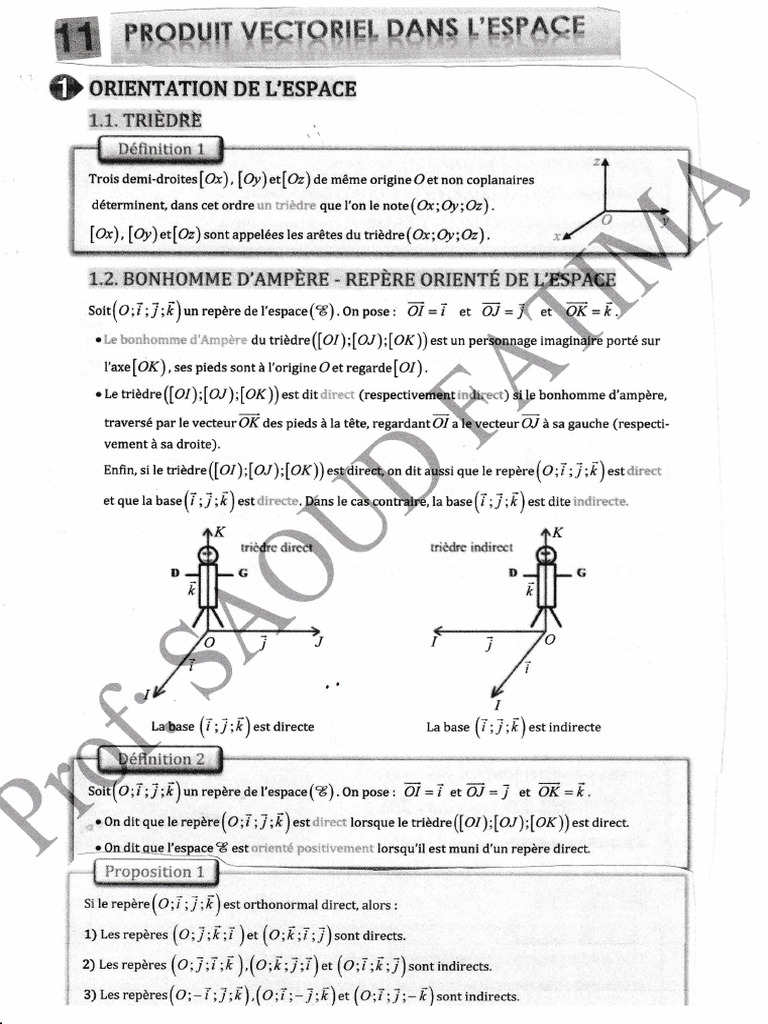 Cours Produit Vectoriel | PDF