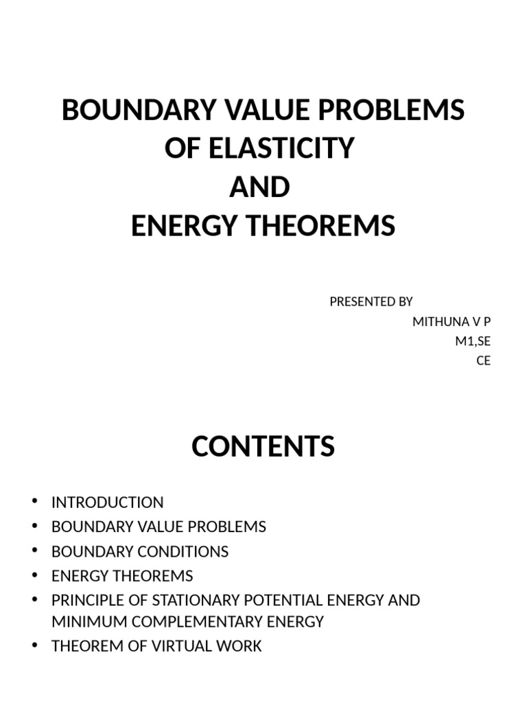 Boundary Value Problems of Elasticity | PDF | Deformation (Engineering) | Elasticity (Physics)