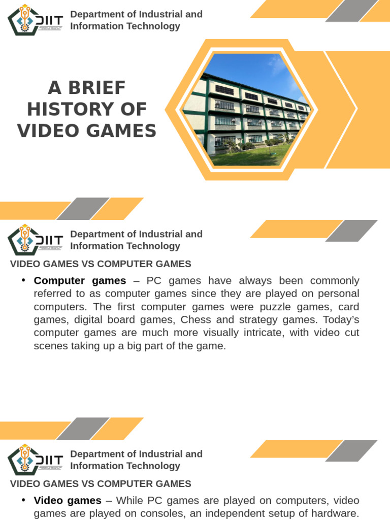 COSC 106 - A Brief History of Video Games v2 | PDF | Xbox | Video Game ...