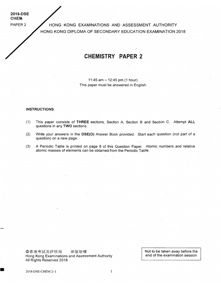 2018 HKDSE Paper 2 | PDF