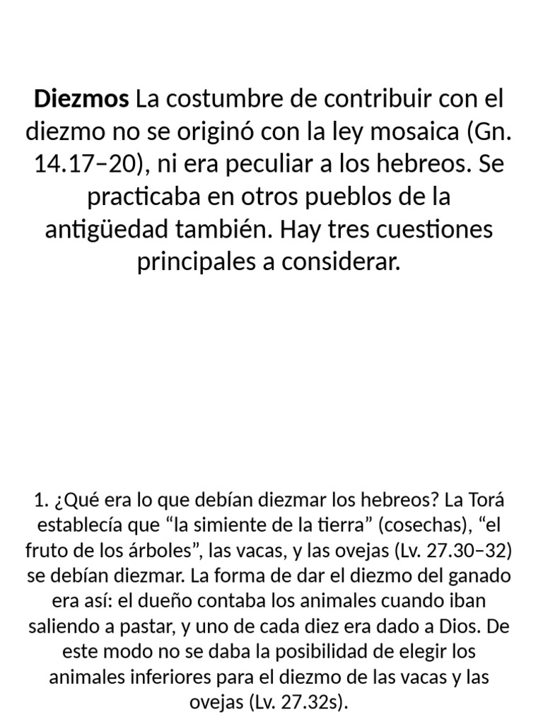 Diezmos La costumbre | PDF | Diezmo | Sacerdote