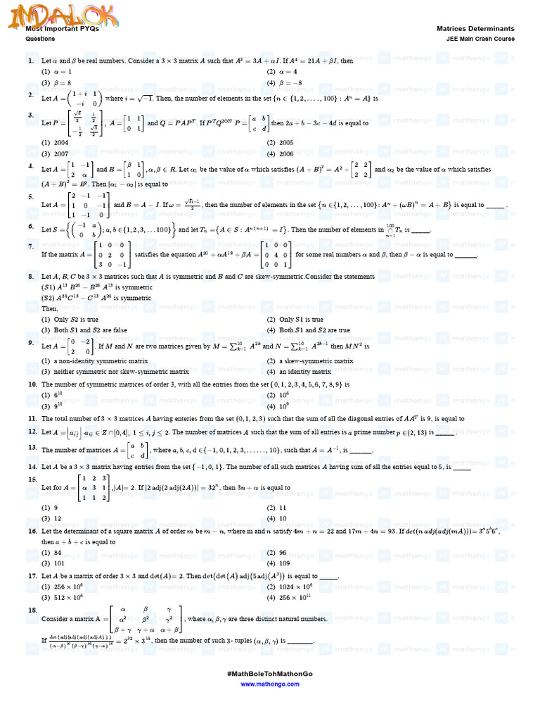 Matrices CC | PDF | Matrix (Mathematics) | Mathematical Analysis