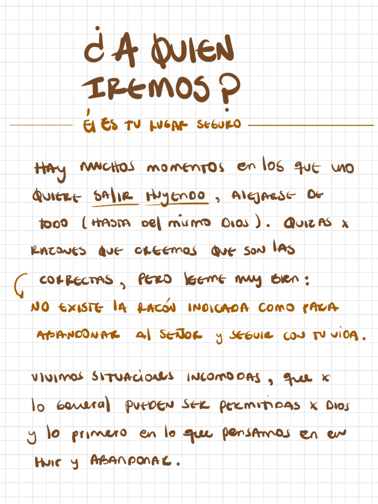 ¿A Quien Iremos | PDF