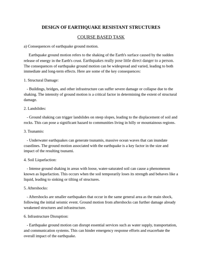Design of Earthquake Resistant Structures | PDF | Earthquakes | Tsunami